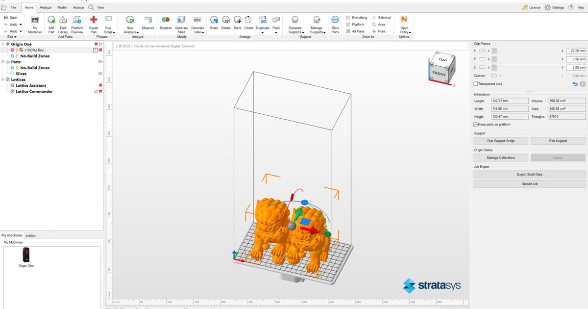 Autodesk Netfabb and the Origin One