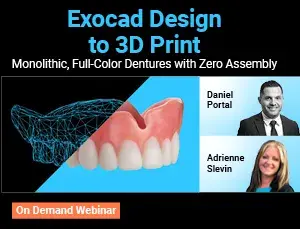 Exocad Design to 3D Print: Monolithic, Full-Color Dentures with Zero ...